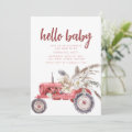Boho Western Tractor Theme Baby Shower Invitation | Zazzle