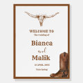 Boho western wedding Welcome sign | Zazzle