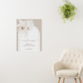 Boho White Boho Floral Arch Welcome Sign | Zazzle