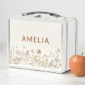 Boho Wildflower Back To School Metal Lunch Box | Zazzle