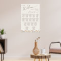 Boho Wildflower | Beige Table Number Seating Chart | Zazzle