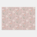 Boho Wildflower Floral Butterfly Wrapping Paper Sheets | Zazzle