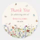Boho Wildflower Floral Wedding Classic Round Sticker | Zazzle