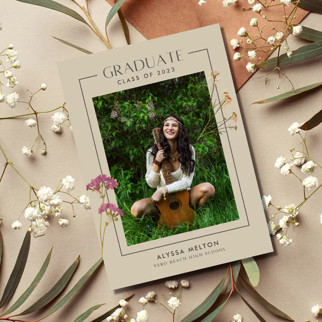 Boho Wildflower Girl High School Graduation | Zazzle