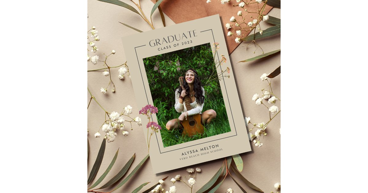 Boho Wildflower Girl High School Graduation | Zazzle