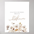 Boho Wildflower Poster | Zazzle