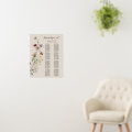 Boho Wildflower Seating Chart Foam Board | Zazzle