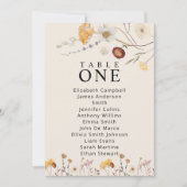 Boho Wildflower Table Seating Chard Cards | Zazzle