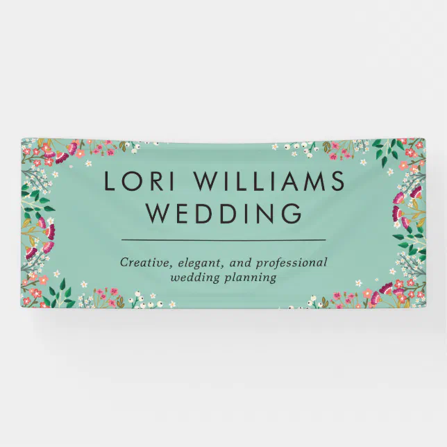 Boho Wildflowers - Business Name Banner | Zazzle
