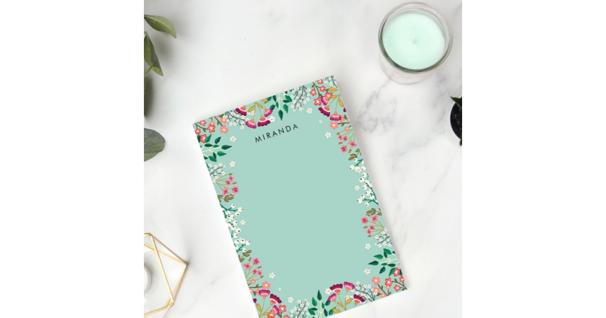 Boho Wildflowers - Name Post-it Notes | Zazzle