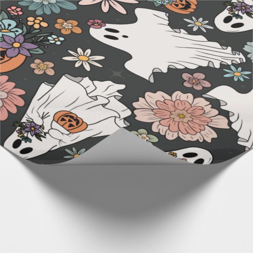 BohoWeen Halloween Ghosts Wrapping Paper | Zazzle