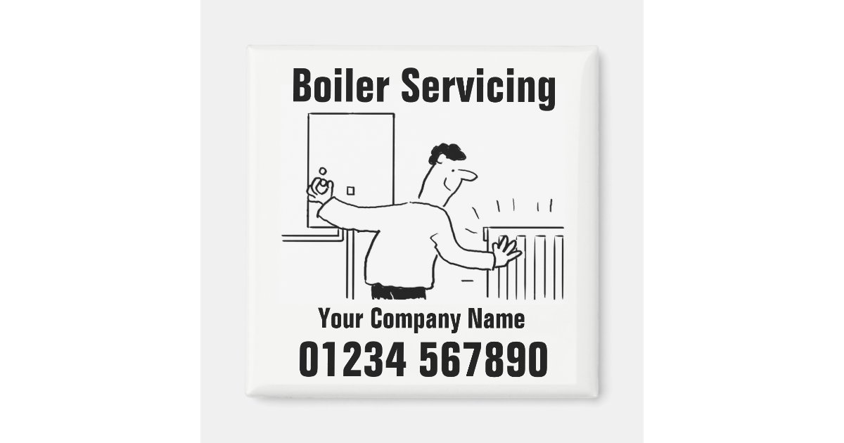 Boiler Servicing Contact Details Magnet | Zazzle
