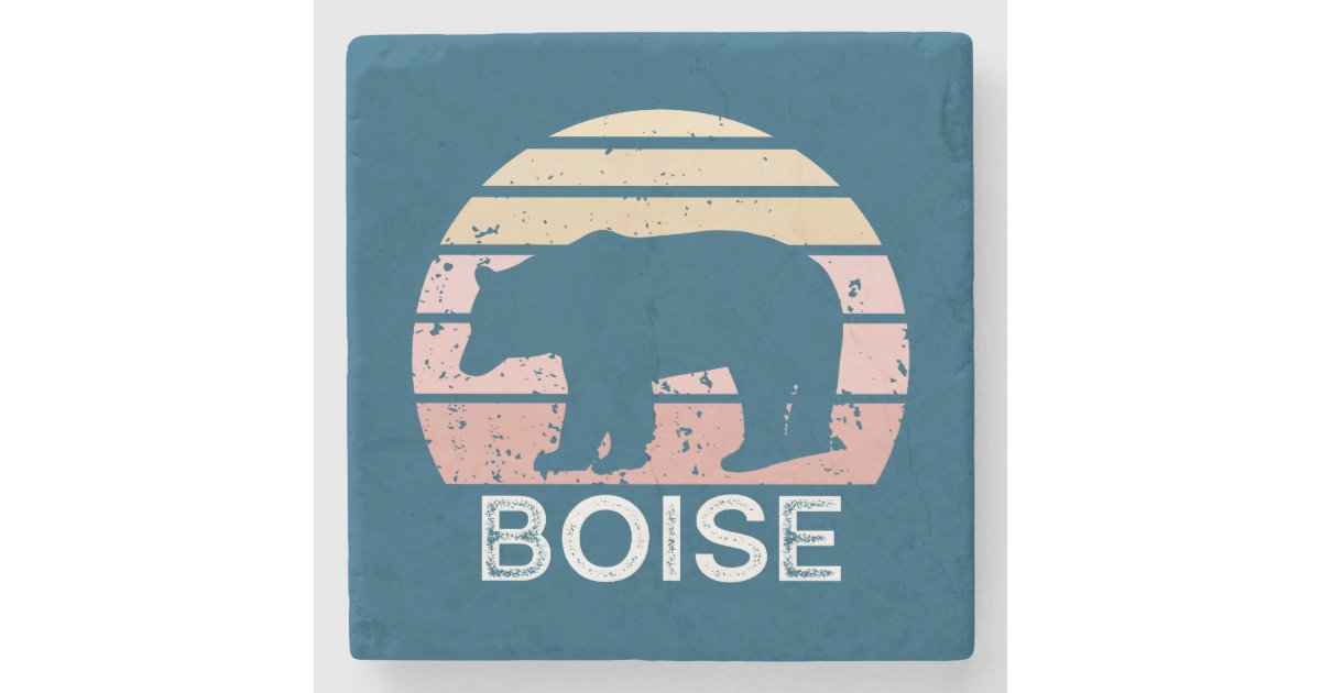Boise Idaho Retro Bear Stone Coaster | Zazzle