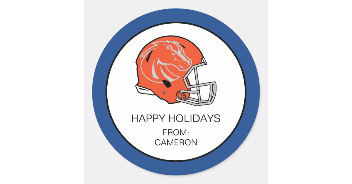 Boise State Football Classic Round Sticker | Zazzle