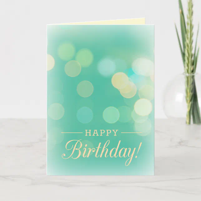 Bokeh Birthday Card | Zazzle