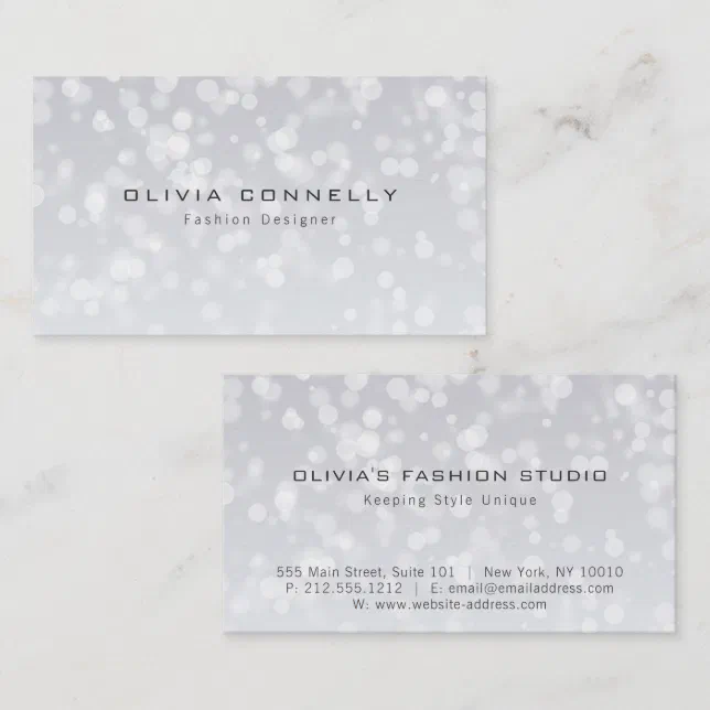 Bokeh business card | Zazzle