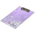 Bokeh Personalized Clipboard (Purple) | Zazzle
