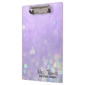 Bokeh Personalized Clipboard (Purple) | Zazzle