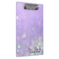 Bokeh Personalized Clipboard (Purple) | Zazzle
