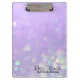 Bokeh Personalized Clipboard (Purple) | Zazzle