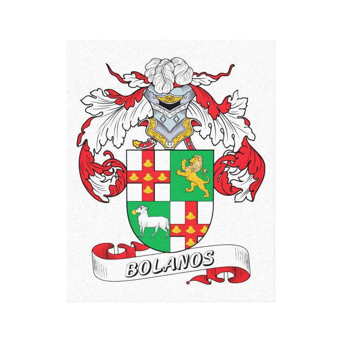 Bolanos Family Crest Canvas Print | Zazzle.com