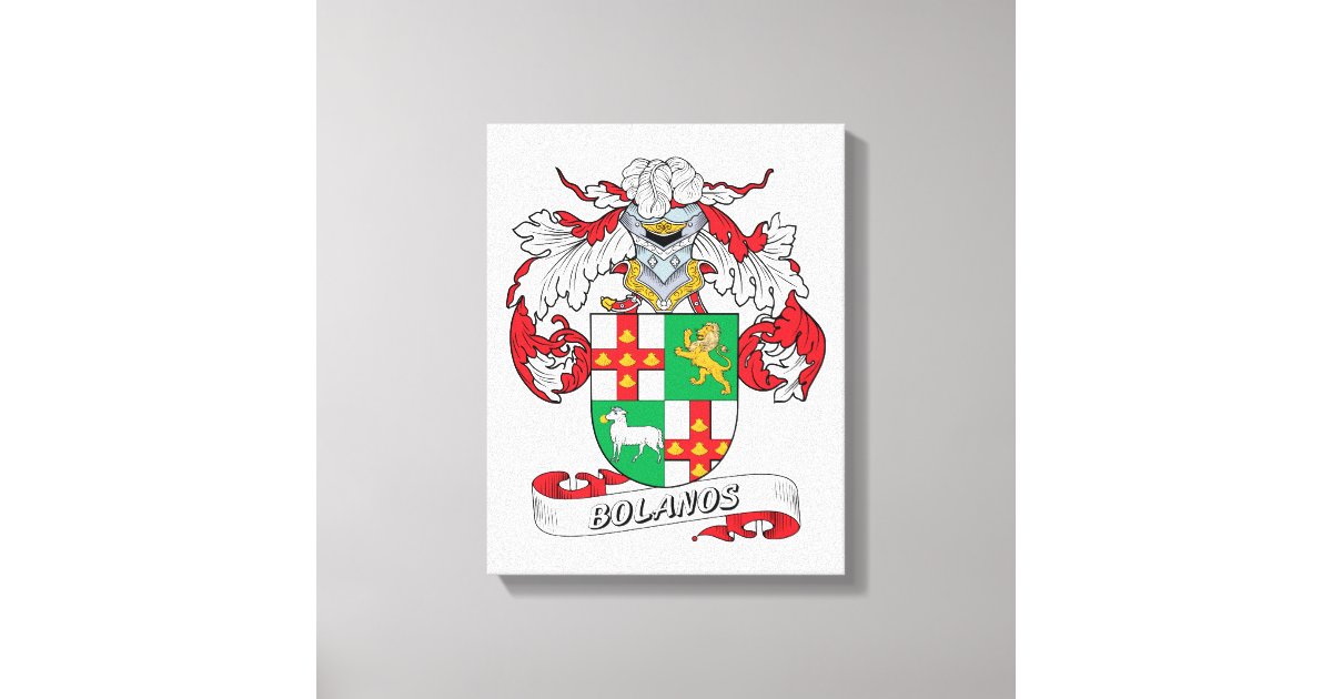 Bolanos Family Crest Canvas Print | Zazzle
