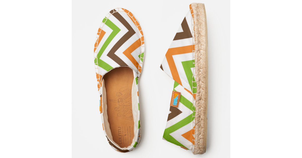 Bold African Chevron Pattern | Modern Geometric Espadrilles | Zazzle