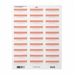 Bold and Bright Coral Return Address Label | Zazzle