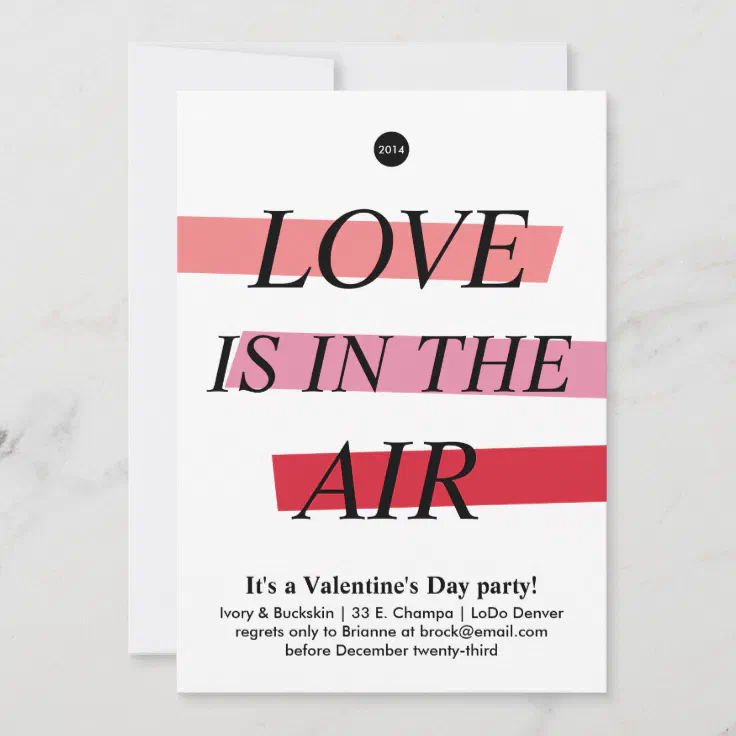 Bold and Bright Valentine's Day Party Invitation | Zazzle
