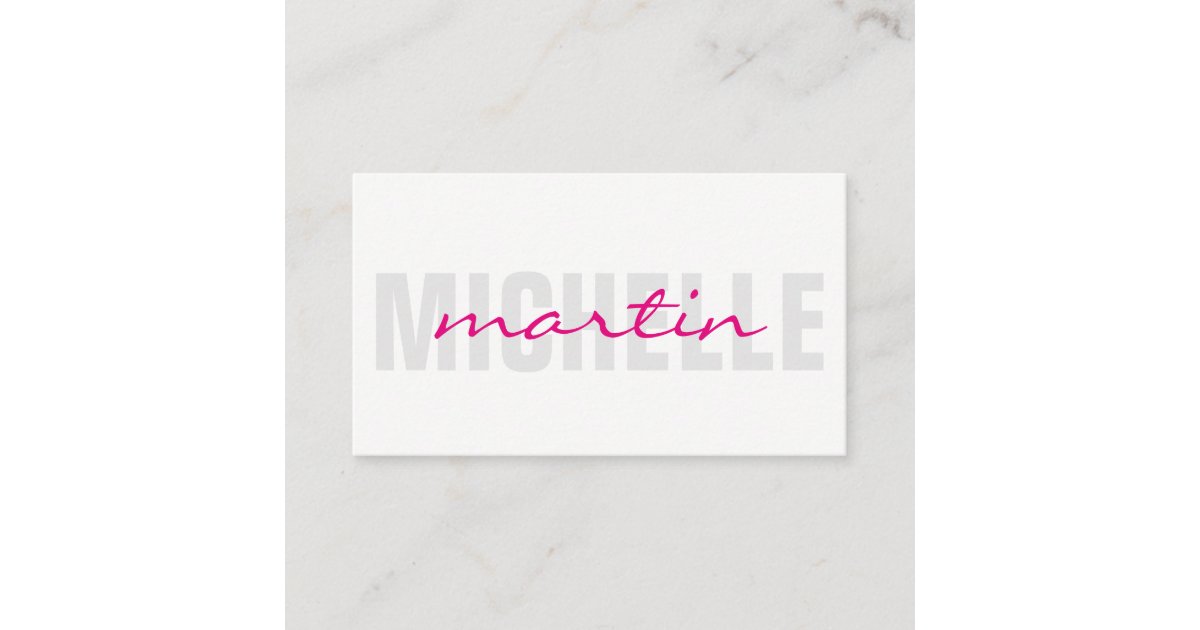 Bold and Cursive Text Business Card | Zazzle