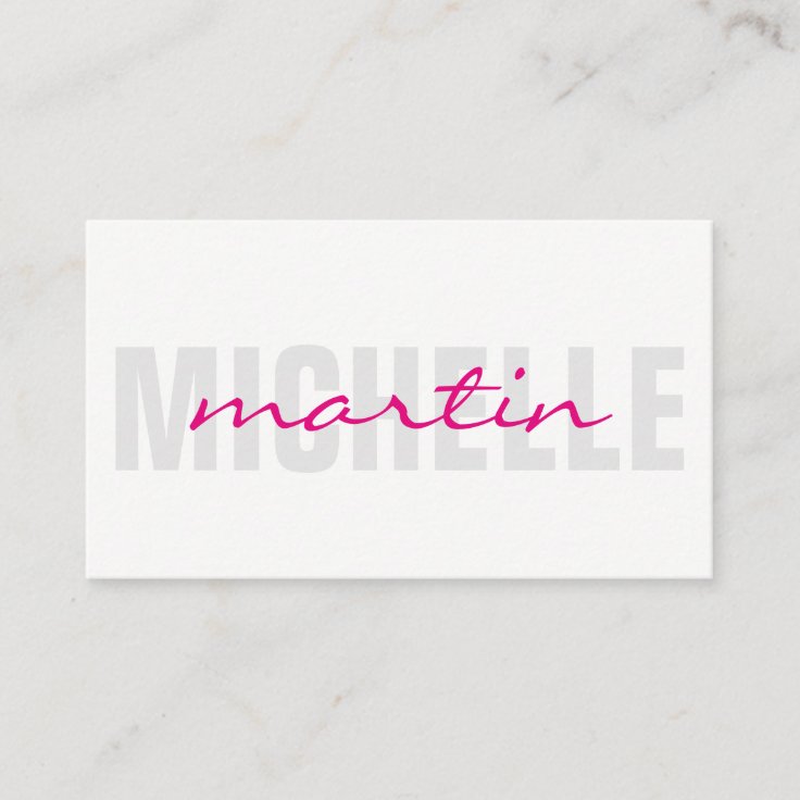Bold and Cursive Text Business Card | Zazzle