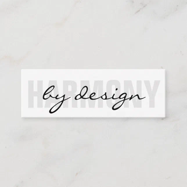 Bold and Cursive Text Mini Business Card | Zazzle