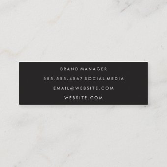 Bold and Cursive Text Mini Business Card | Zazzle
