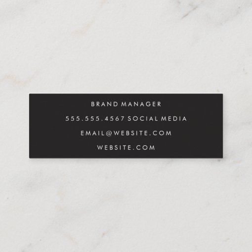 Bold and Cursive Text Mini Business Card | Zazzle