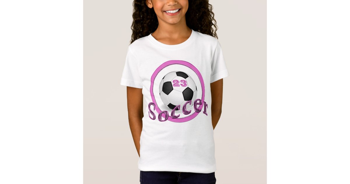 Bold and Cute Soccer T Shirts for Girls | Zazzle
