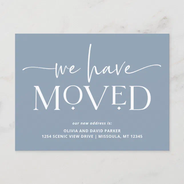 Bold and Modern | Moving Announcement Postcard | Zazzle