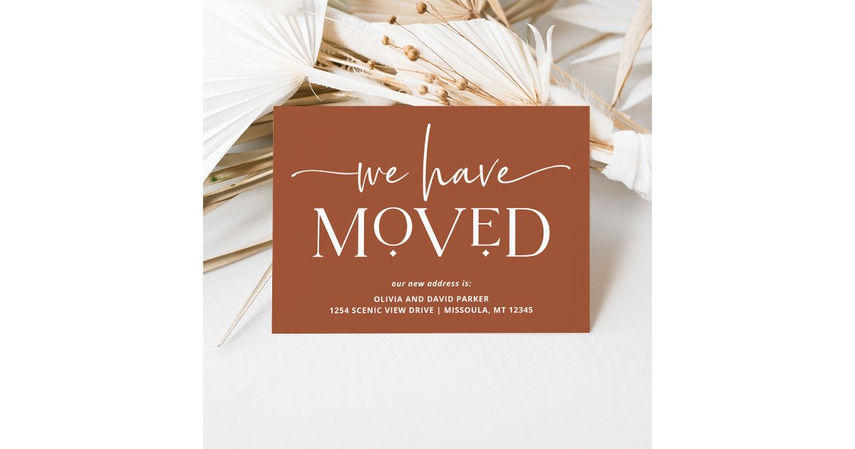 Bold and Modern | Moving Announcement Postcard | Zazzle