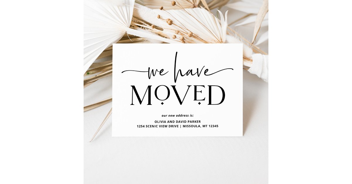 Bold and Modern | Moving Announcement Postcard | Zazzle
