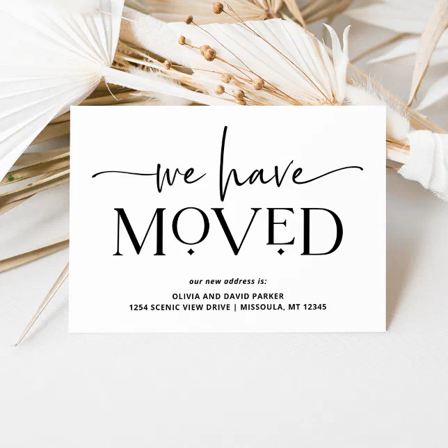 Bold and Modern | Moving Announcement Postcard | Zazzle