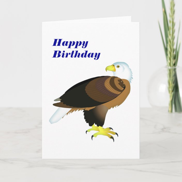 Bold Bald Eagle Birthday Card | Zazzle.com