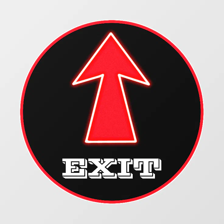 Bold Black And Red Arrow Custom Floor Decals | Zazzle