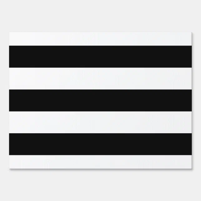 Bold Black And White Stripes Design Yard Sign | Zazzle