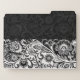 Bold Black White Floral Design File Folders | Zazzle