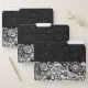 Bold Black White Floral Design File Folders | Zazzle