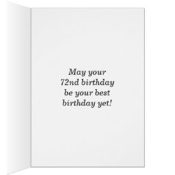Bold, Blue, Faux Gold 72nd Birthday w/ Name Card | Zazzle