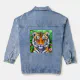 Bold Botanical Tiger cub Denim Jacket | Zazzle