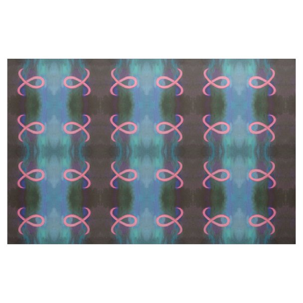 Love and Support Pink Ribbon Pattern Fabric | Zazzle.com
