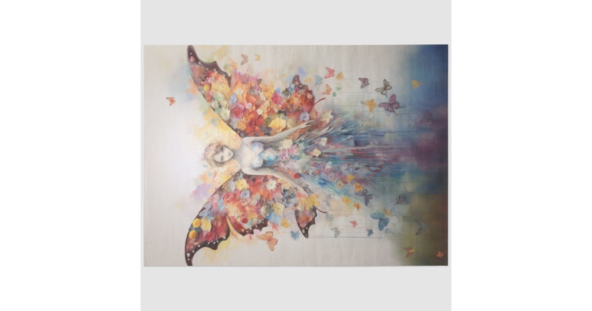 Bold Butterfly Fairy Tissue Paper | Zazzle