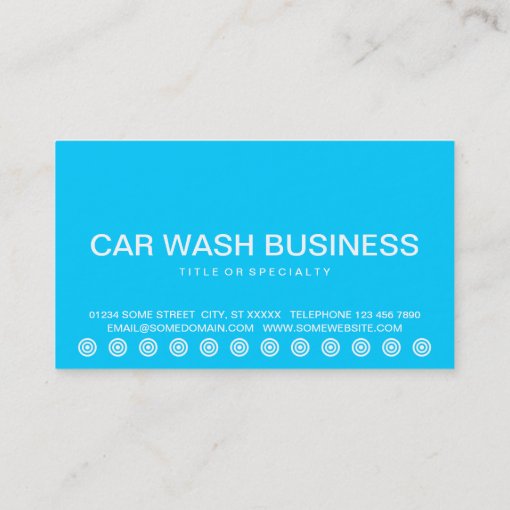 bold CAR WASH customer loyalty card | Zazzle