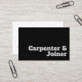 Bold & Clear Carpenter & Joiner Design Business Card | Zazzle